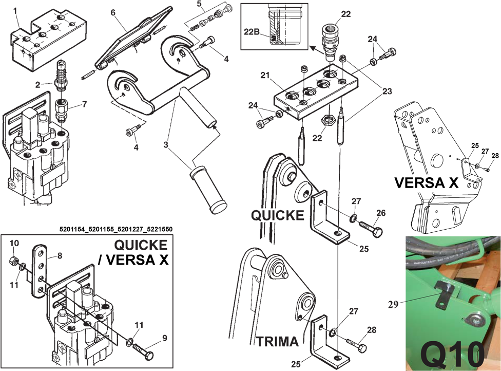 5201227 Upper part - Quicke and Trima Original Spare Parts