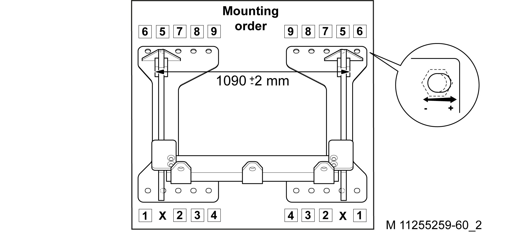 11255260 Attachment kit Merlo ZM3 - Quicke and Trima Original Spare Parts